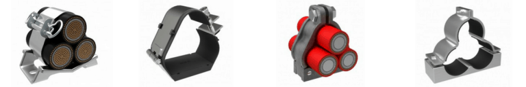 Trefoil Cable Cleats | Trefoil Cleats | 11kV 33kV MV HV Cable Cleat