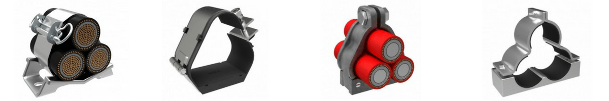 Trefoil Cable Cleats | Trefoil Cleats | 11kV 33kV MV HV Cable Cleat