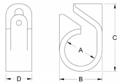 Prysmian 385AA02 Cable Cleat | Telcleat | Single Cable Cleat | BICON