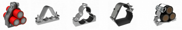 Trefoil Cable Cleats | Aluminium Cable Cleats | Prysmian Libra Cleats