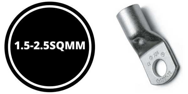 1.5-2.5sqmm Cable Lugs Cembre Crimps - Cembre A06 Copper Lugs LV