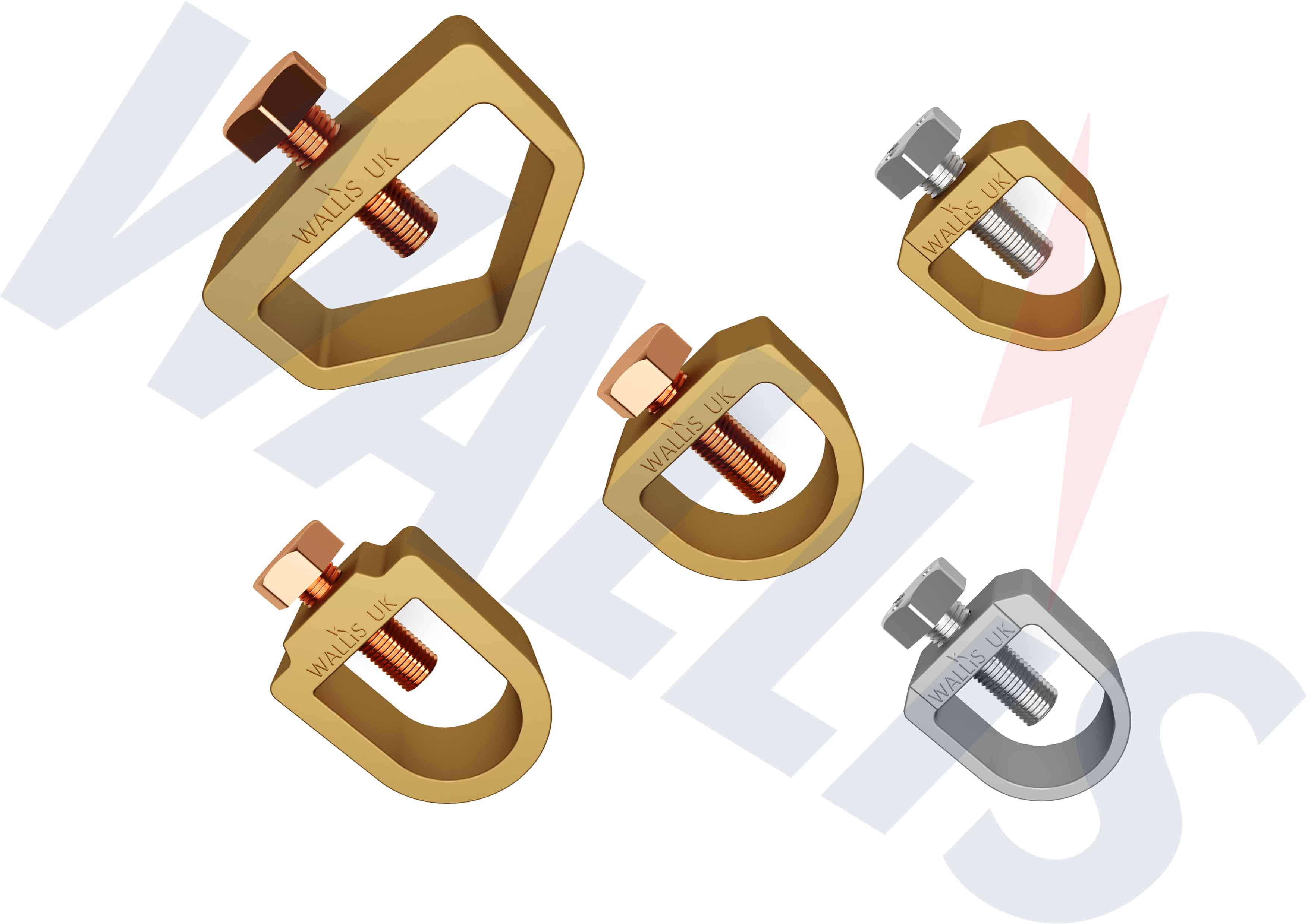 Wallis ERA 1650 | Copper Earth Rod To Earth Tape Type A Clamps