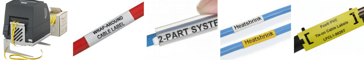 Silver Fox Cable Labels, Thermal Cable Labels, Heat Shrink Cable Labels