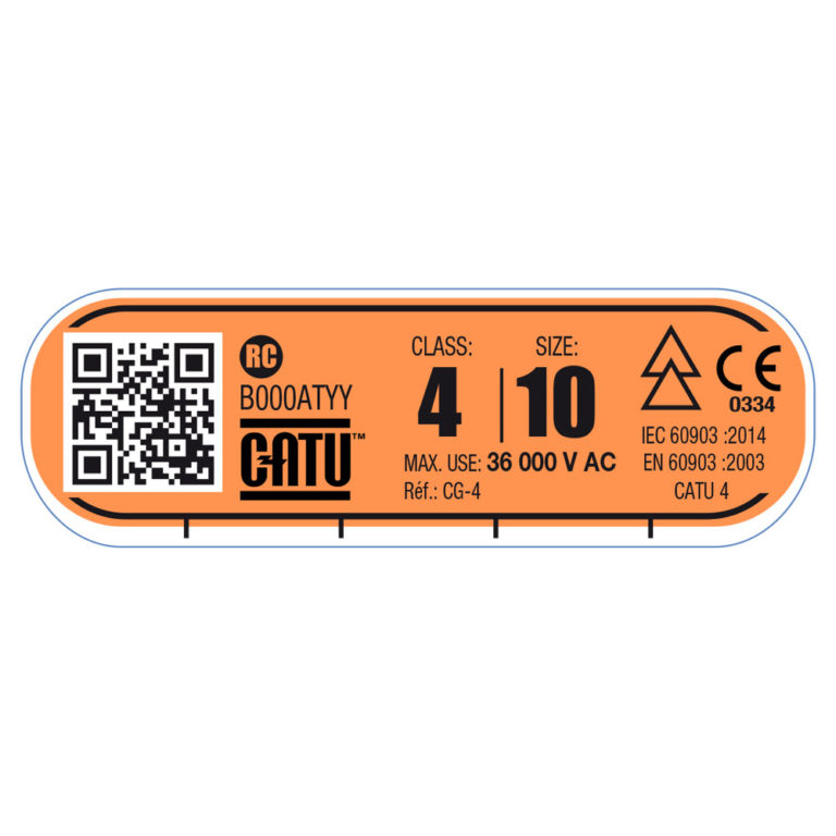 CATU CG-4 Class 4 Electrical Insulating Rubber Gloves IEC 60903