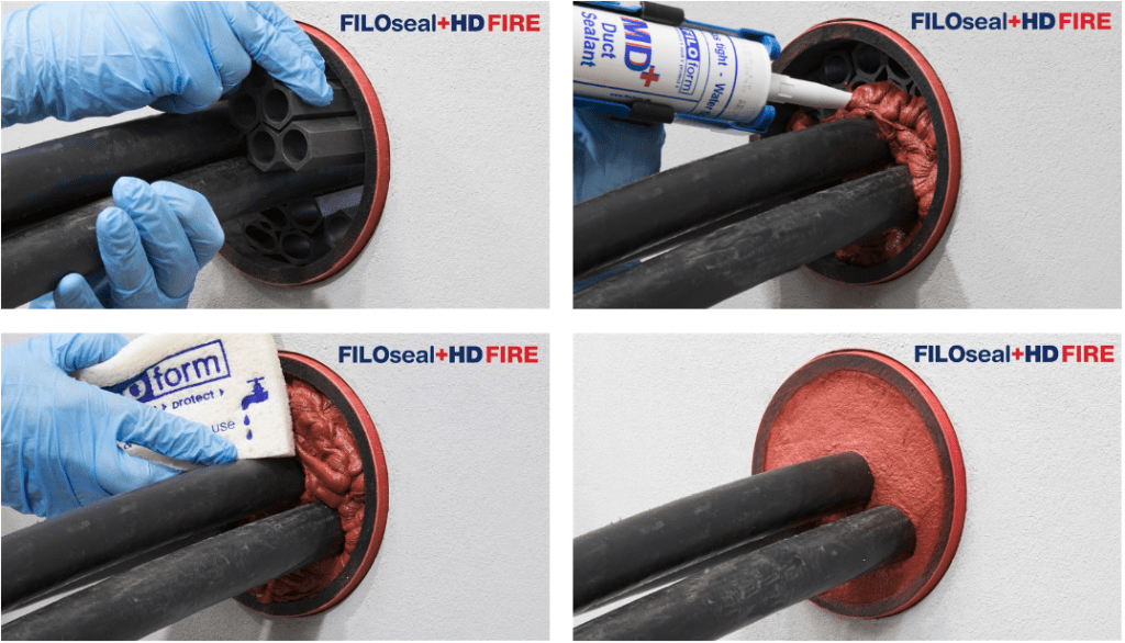 Seal Cables Against Fire | Fire Resistant Cable Duct Seals Sealing