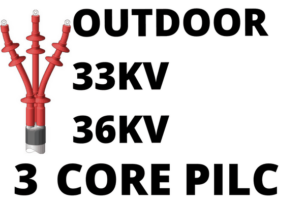 3 Core PILC Cable Termination Outdoor Heat Shrink 33kV 36kV HV