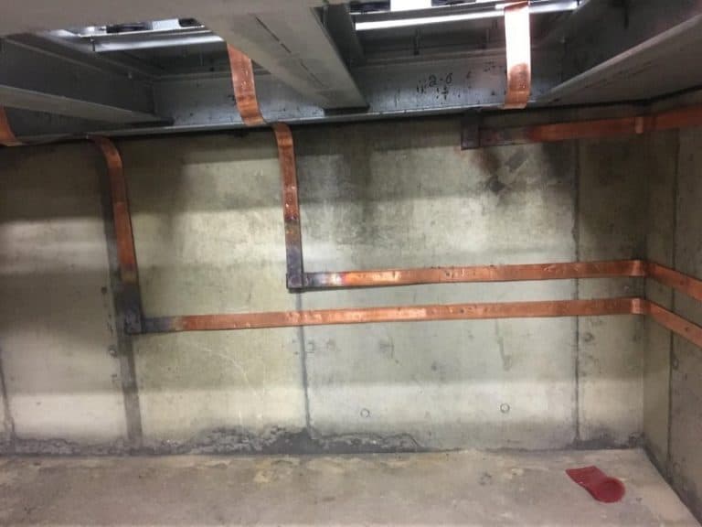 Copper Earthing Tape & Rods Protecting 33kV Substation & Transformer Bund