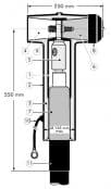 66kV Tee Connector Nexans Euromold R909TB/G - Interface F Bushings