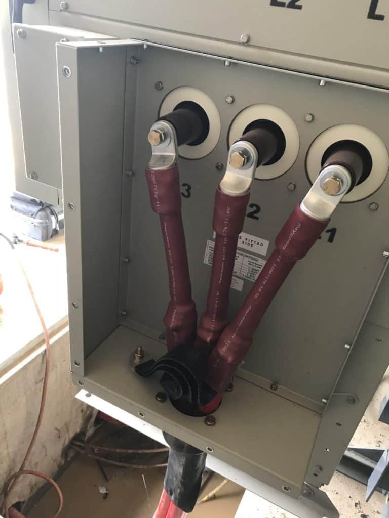 11kV Triplex Cables Terminated Onto Switchgear Bushings Using Heat ...