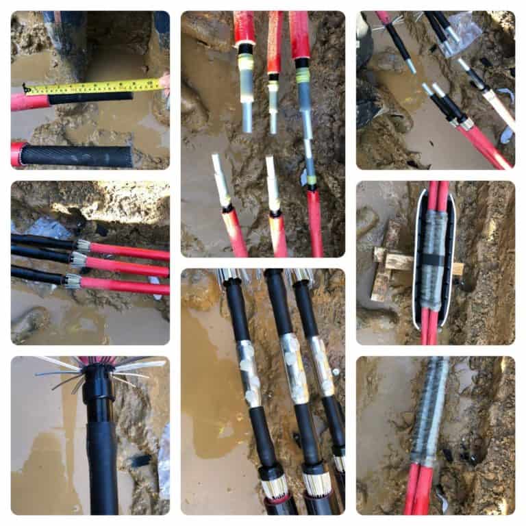 11kV Cable Joint - Mankind Beats Nature In Muddy Joint Hole
