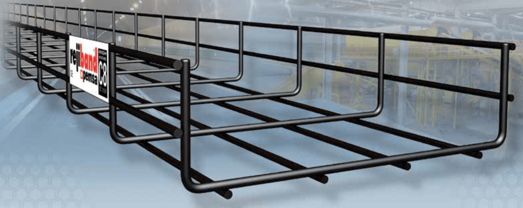 Black C8 Wire Mesh Cable Tray for Hazardous & Aggressive Cable ...