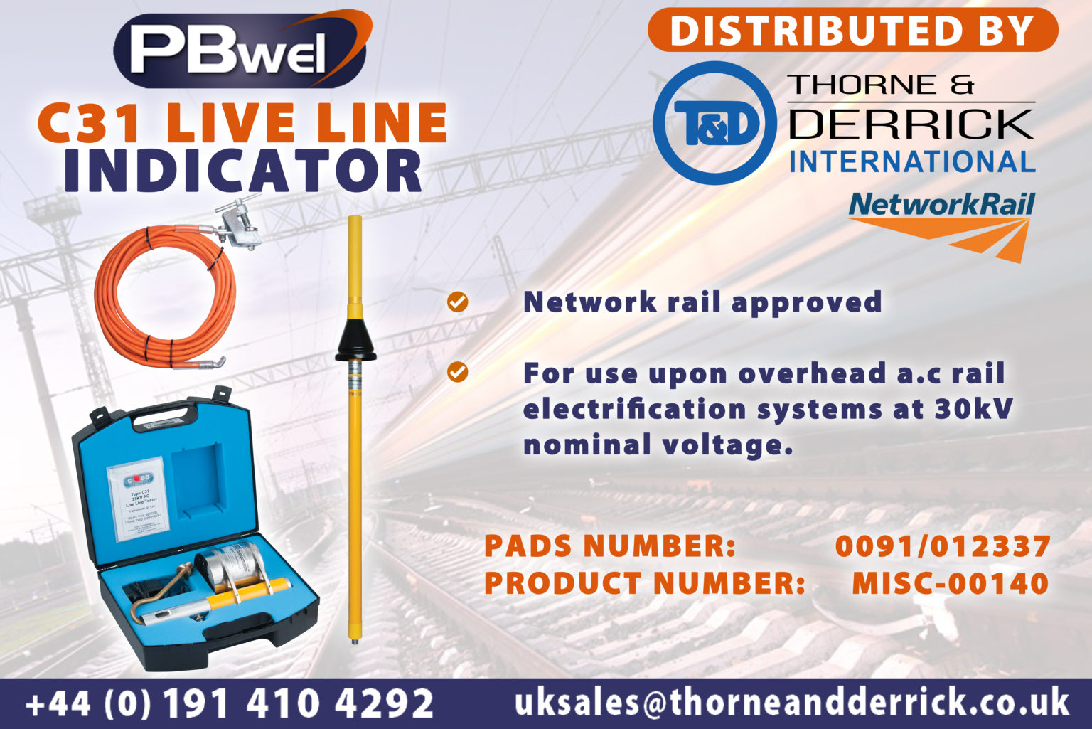 Live Line Indicator | Network Rail Approved Live Line Indicators 25kV