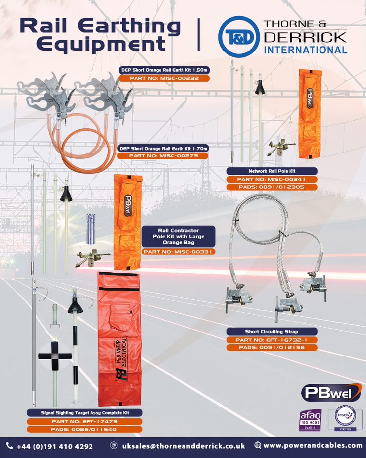 Rail Earthing Equipment | 25kV | High Voltage Portable Earth Leads HV